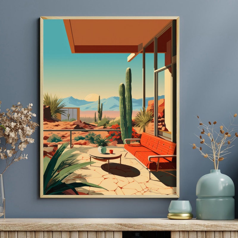 Mid Century Modern Print - Etsy