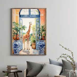 Giraffe Art Print DIGITAL DOWNLOAD Preppy Style Chic - Etsy