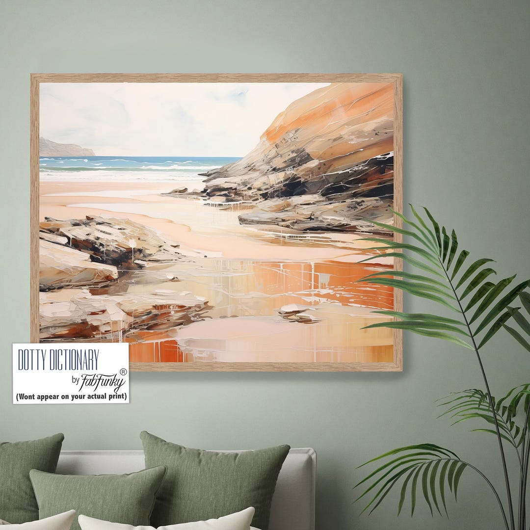 Modern Coastal Art Print, Beach Scene Wall Art, Paintings of the Sea ...