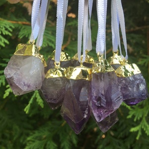 Amethyst Ornament, Amethyst Christmas Ornament, Amethyst Crystal ...