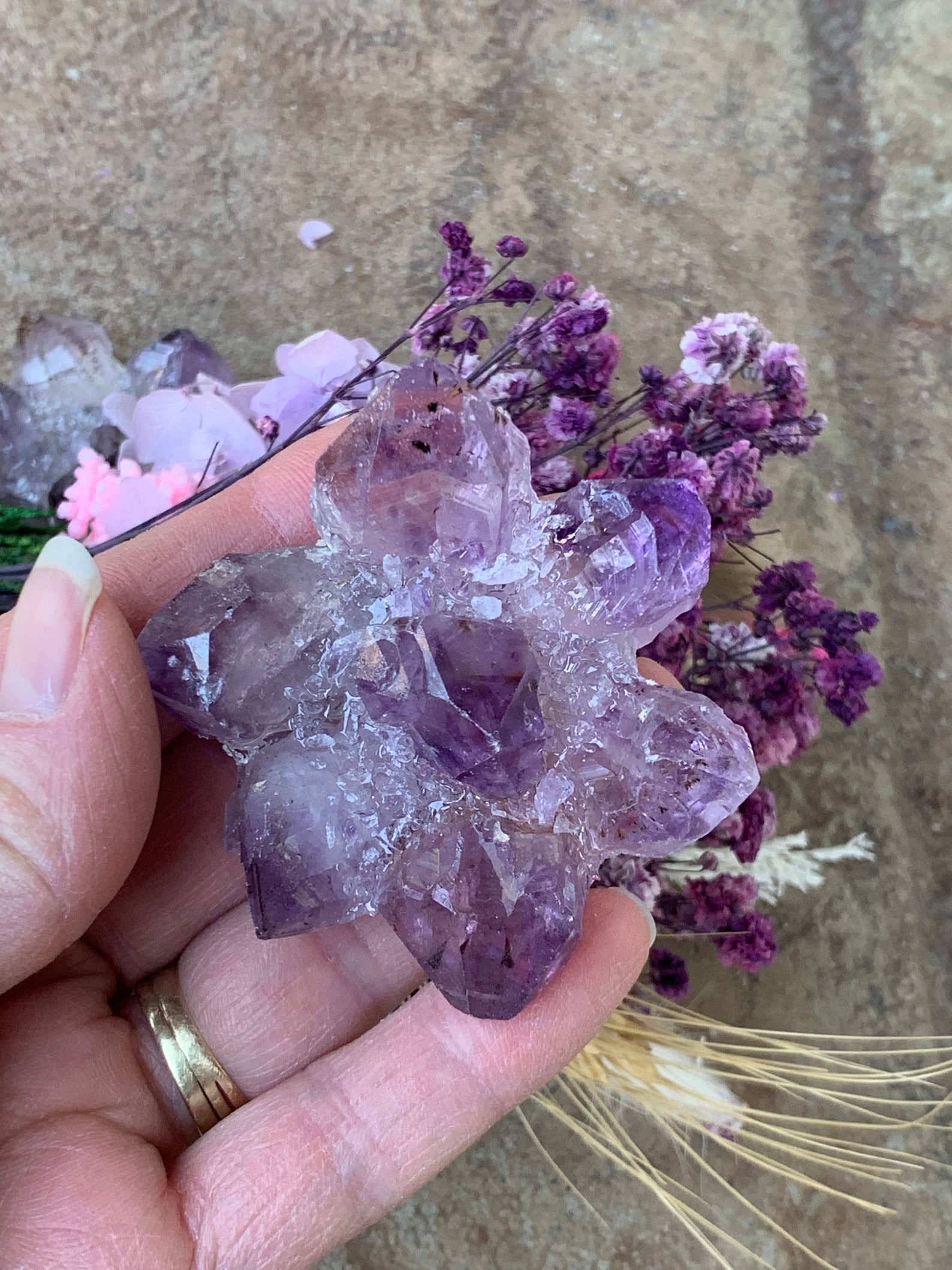 Amethyst Flower ,flower Crystal Cluster,amethyst Uruguay, Dark Purple ...