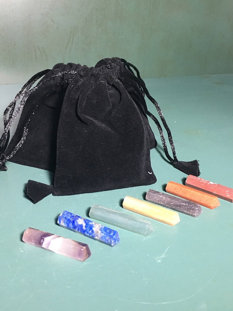 Chakra Healing Bag Set 7 Chakra Reiki Chakra Stones - Etsy