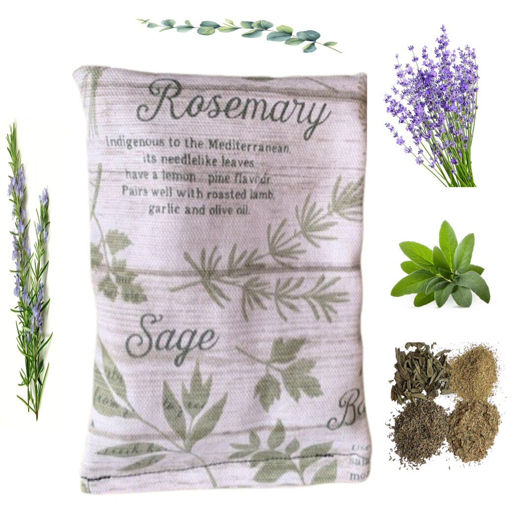 Linen Sachet Bags 5 Pack | Sage Eucalyptus Rosemary Lavender ...