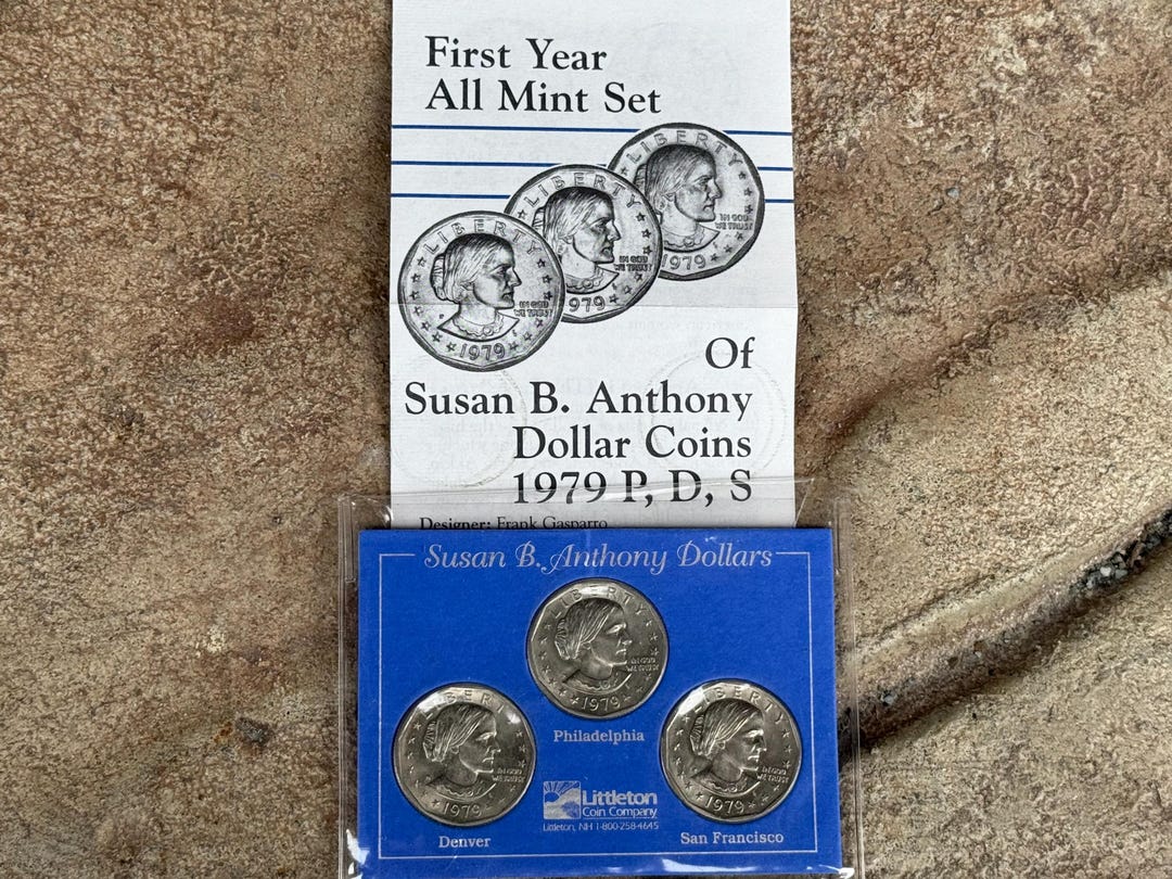 Susan B. Anthony 1979 Coin Mint State/proof P,D,S First Year Set - Etsy