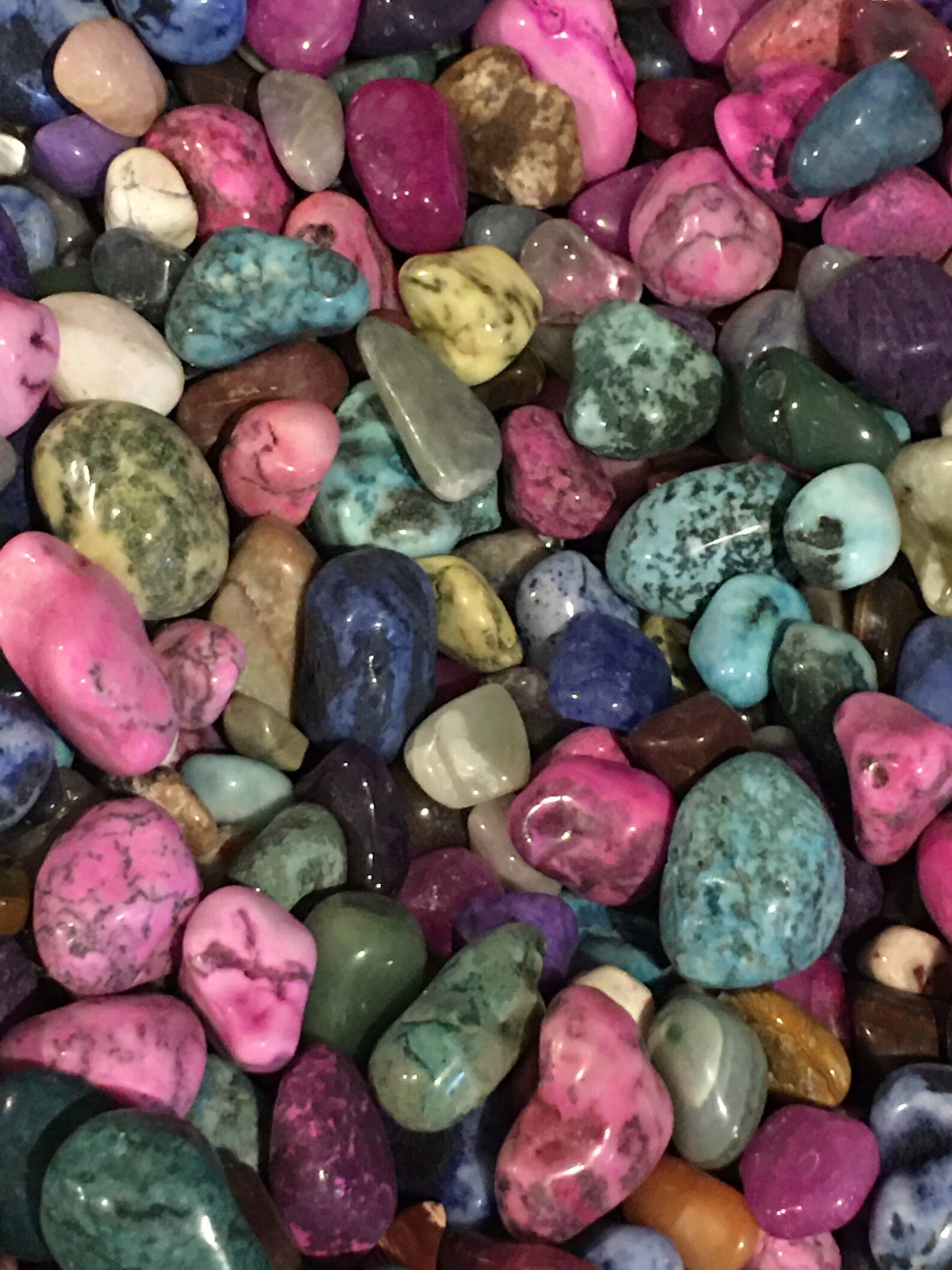 1 Lb Large Mixed Tumbled Stones VIBRANT COLOR reiki - Etsy