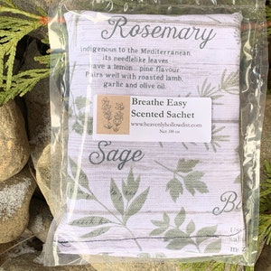 Breathe Easy Sachet, Sage Sachet, Scented Sachet With Sage, Eucalyptus ...