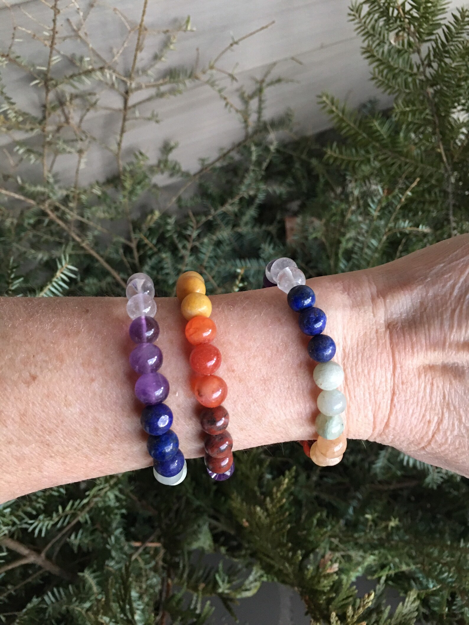7 Chakra Stone Bracelet Chakra Beaded Bracelet 7 Chakra - Etsy