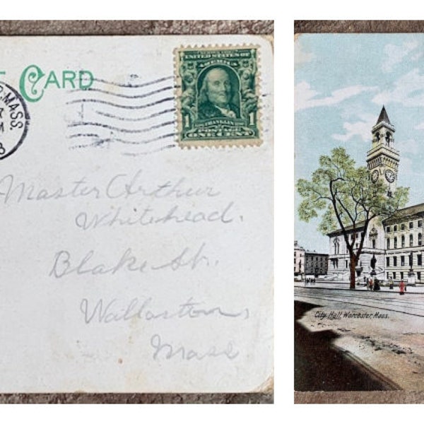 Rare Postcard With Benjamin Franklin Stamp - Etsy