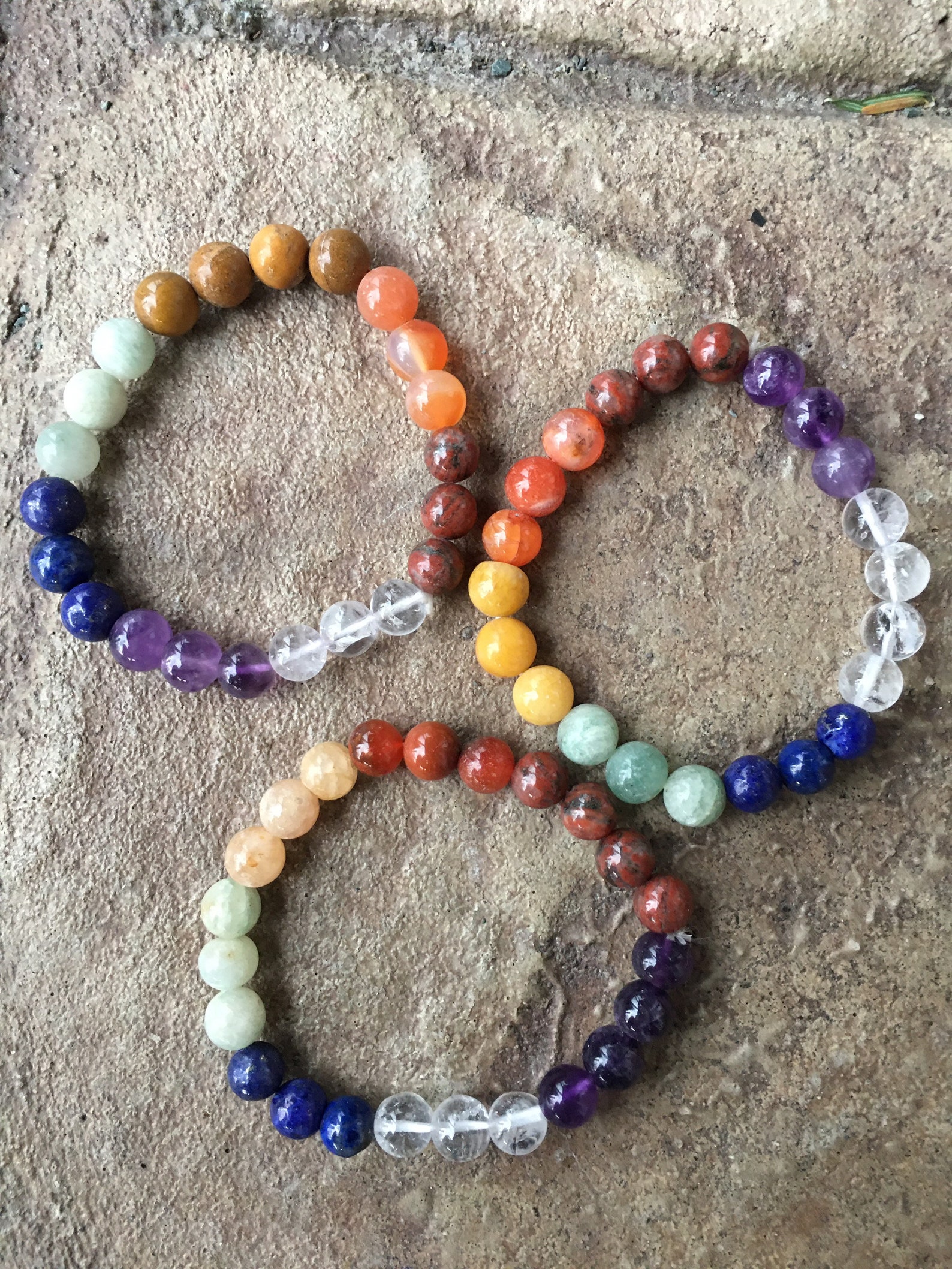 7 Chakra Stone Bracelet Chakra Beaded Bracelet 7 Chakra - Etsy