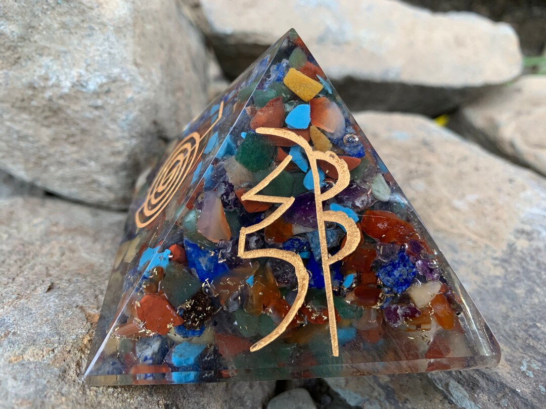 Reiki Pyramid, Usui Reiki , Reiki Orgone Resin Pyramid, 5 Reiki Symbols ...