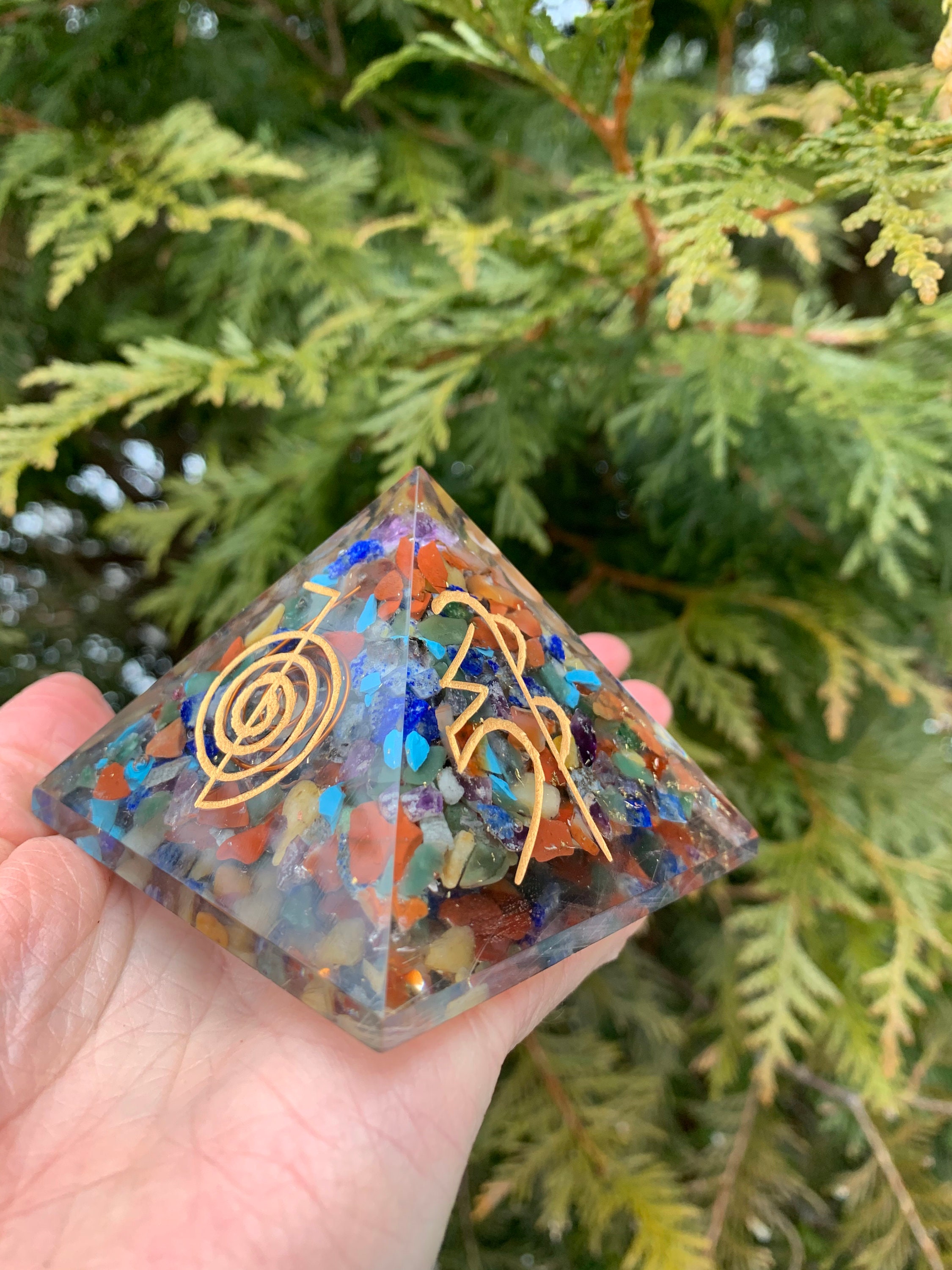 Reiki Pyramid Usui Reiki Reiki Orgone Resin Pyramid 5 - Etsy