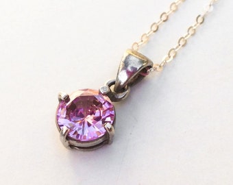 Pink Stone Pendant - Etsy