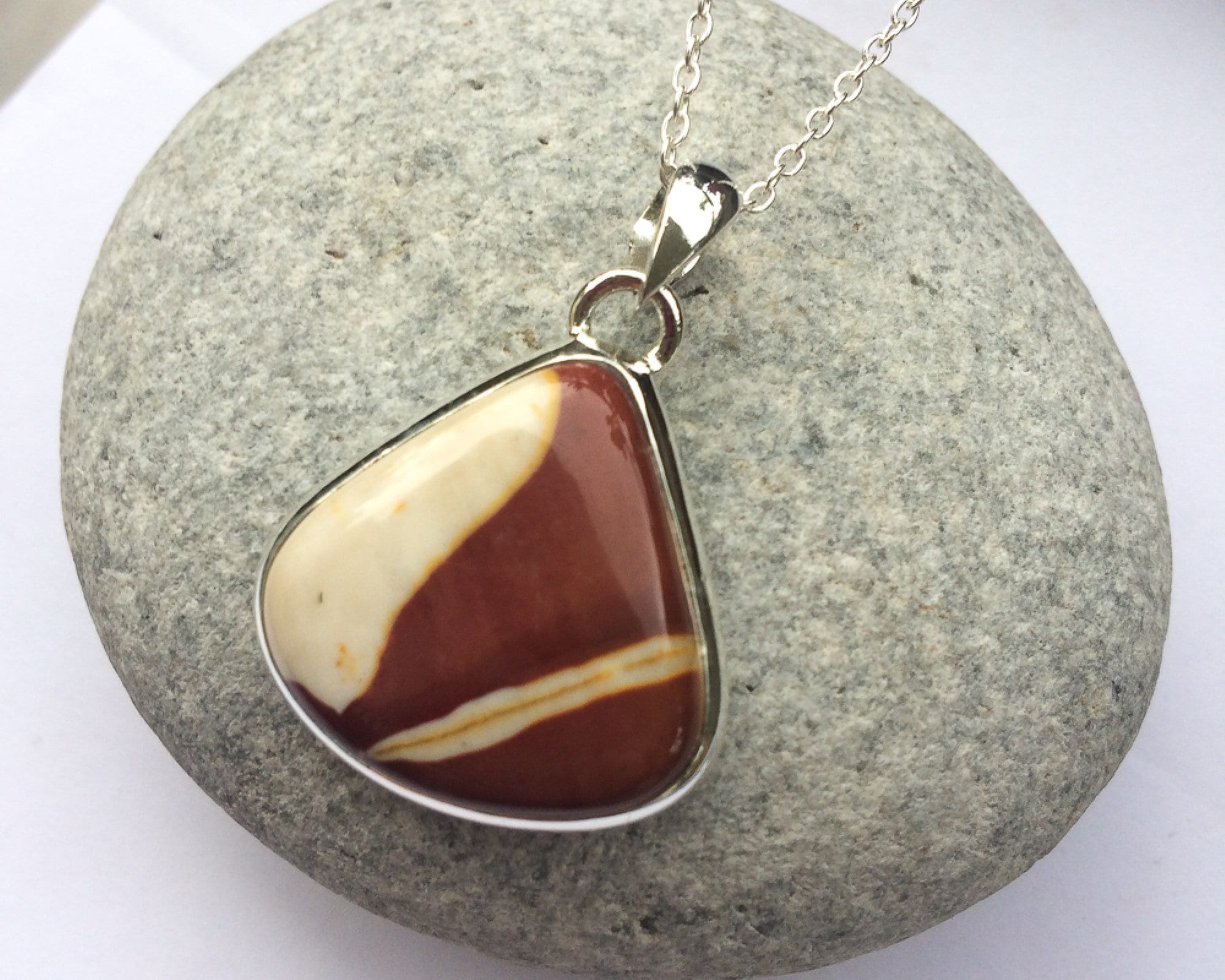 Red Jasper Pendant, Sterling Silver Jasper Pendant, Natural Red off ...