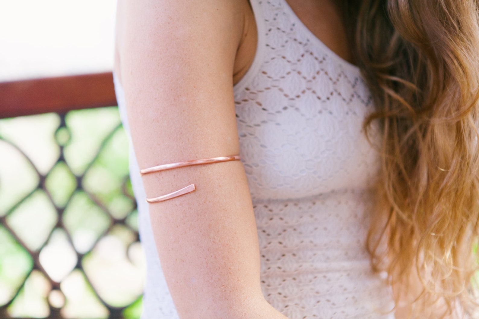 Copper Upper Arm Cuff Bracelet, Armlet, Arm Cuff Gypsy Style, Boho ...