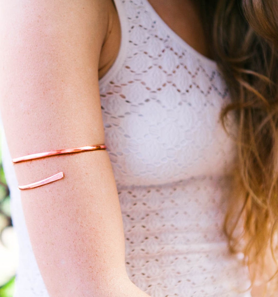 Copper Upper Arm Cuff Bracelet, Armlet, Arm Cuff Gypsy Style, Boho ...