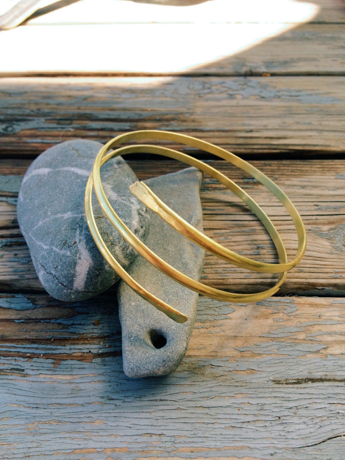 Brass Upper Arm Cuff Double Wrap Armlet Golden Arm Cuff - Etsy