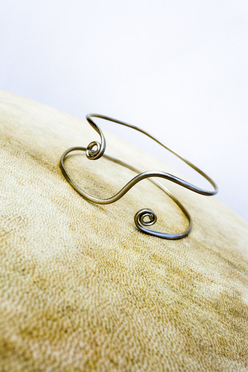 Double Wrap Arm Cuff, Upper Arm Bracelet, Silver Arm Cuff, Armlet ...