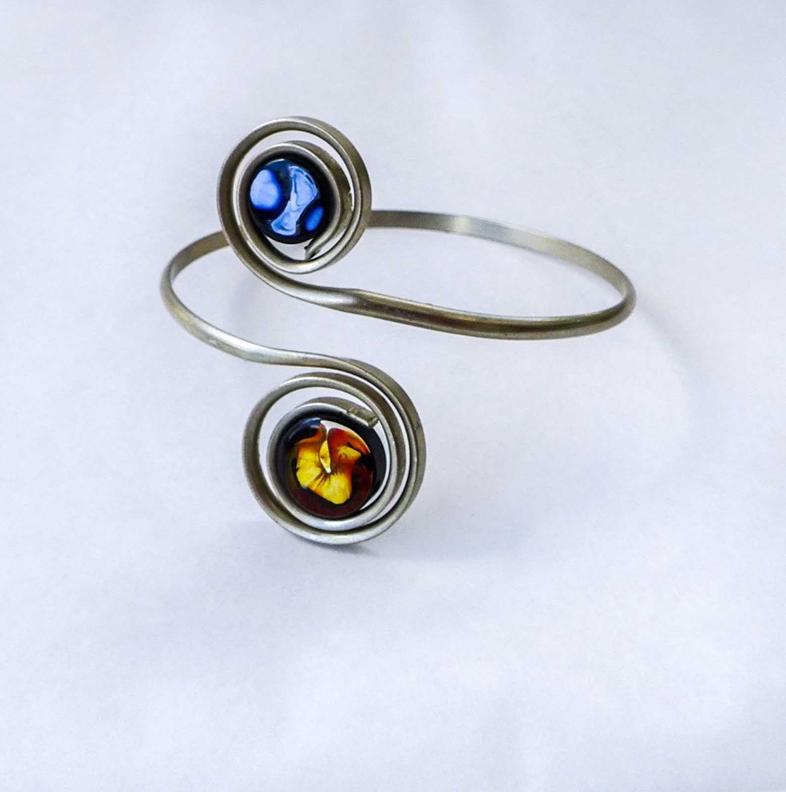 Arm Cuff Upper Arm Bracelet Armlet Silver Organic Hand | Etsy