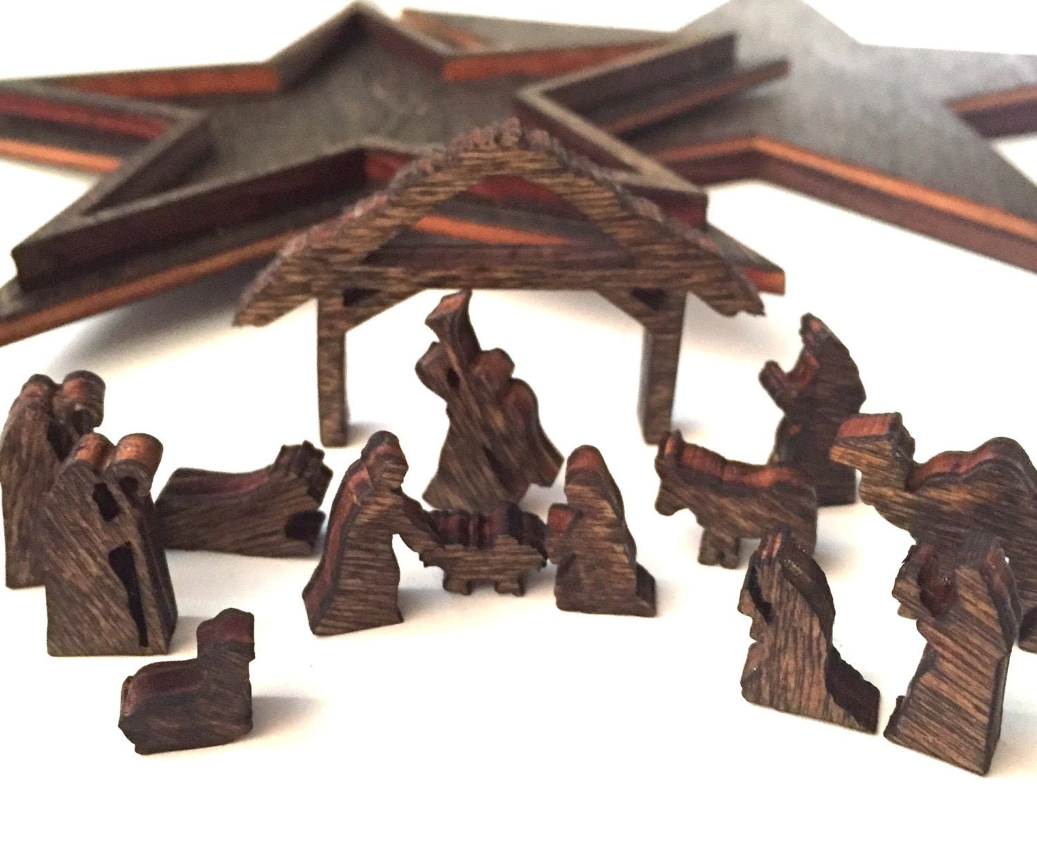 Miniature Wooden Nativity Set - Etsy