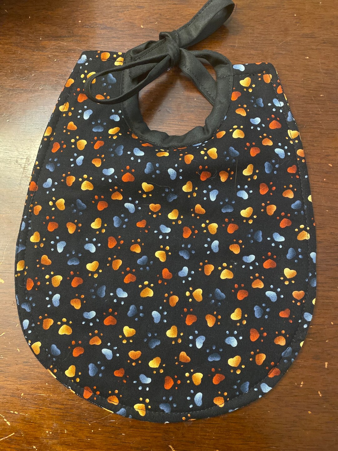 Paw Print Tie Bib - Etsy