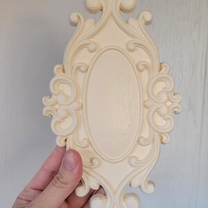 Swirly Ornate Wood Onlay for Fireplace, Wood Pediment for Headboard ...