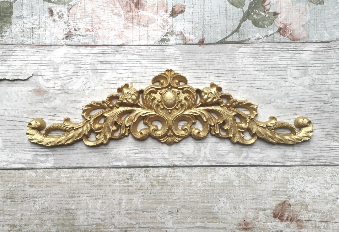 60 X 15cm Large Vintage Furniture Applique, Rustic Home Decor, Rustic ...