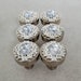 Set of 6 Large Silver Furniture Handles Sparkly Chrome Crystal Drawer ...