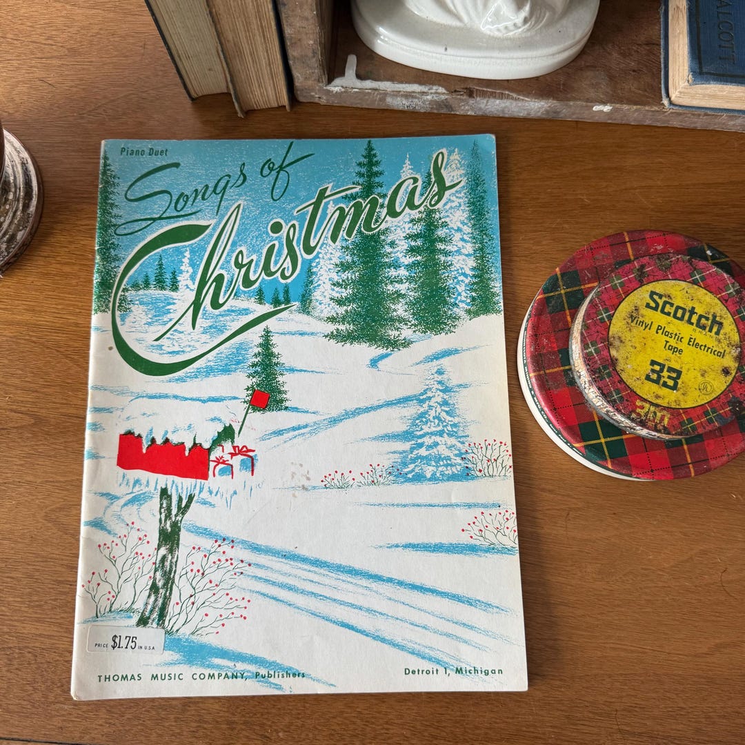 1960 Songs of Christmas, Piano Duet Song Book Vintage Christmas Song ...