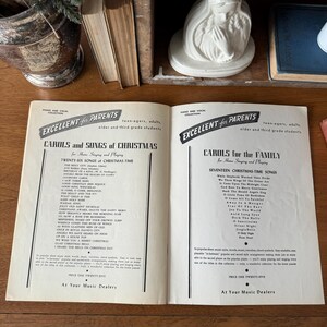 1960 Songs of Christmas, Piano Duet Song Book Vintage Christmas Song ...