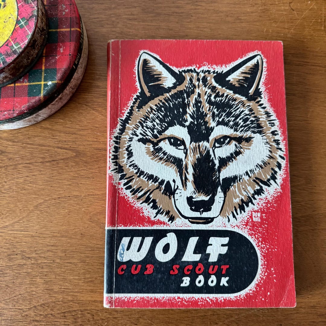 Wolf Cub Scout Book, 1948, Vintage Cub Scout Book, Red, Beige, White ...