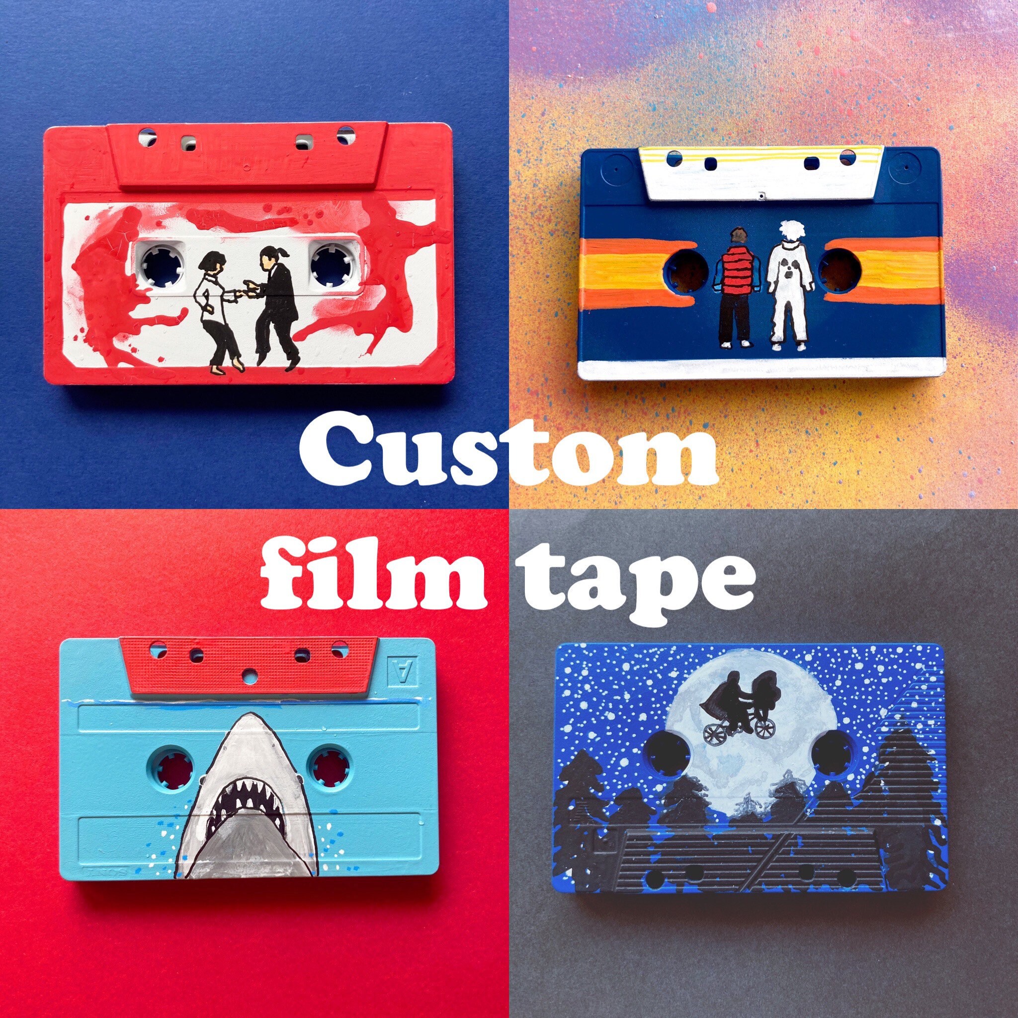 Custom film tape hand painted movie design of your choice on | Etsy