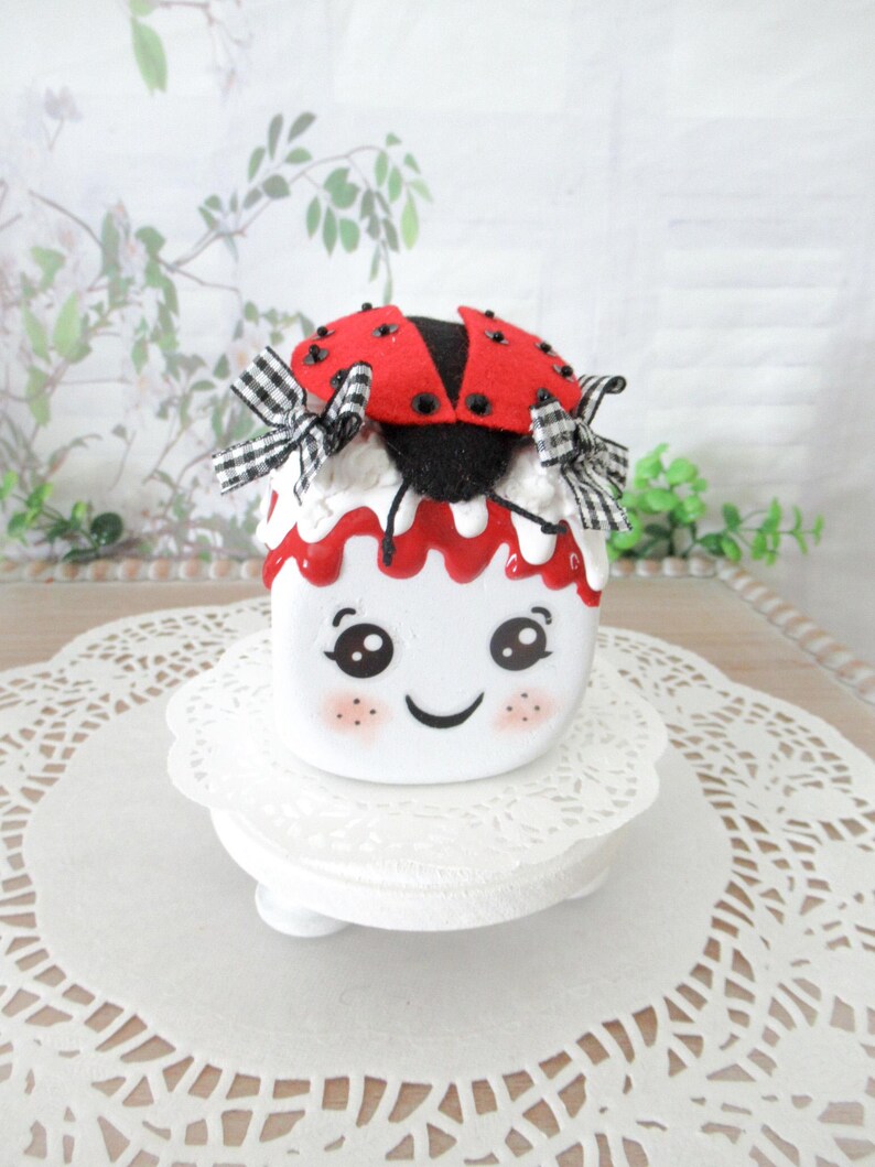 Ladybug Theme Tiered Tray Decor / Marshmallow Cutie / Lady Bug Wood ...