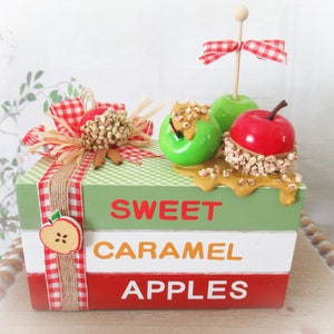 Apple Theme Book Stack / Marshmallow Cuties / Caramel Apples / Fall ...