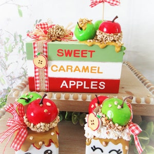 Apple Theme Book Stack / Marshmallow Cuties / Caramel Apples / Fall ...