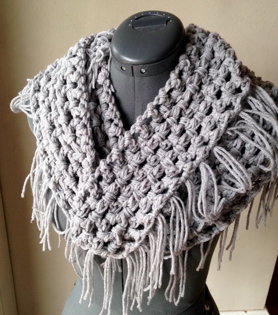 Fringe Infinity Scarf - Etsy