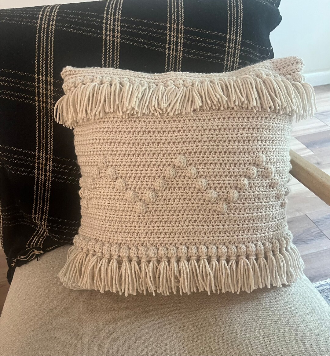 Boho Fringe Pillow Cover - Etsy