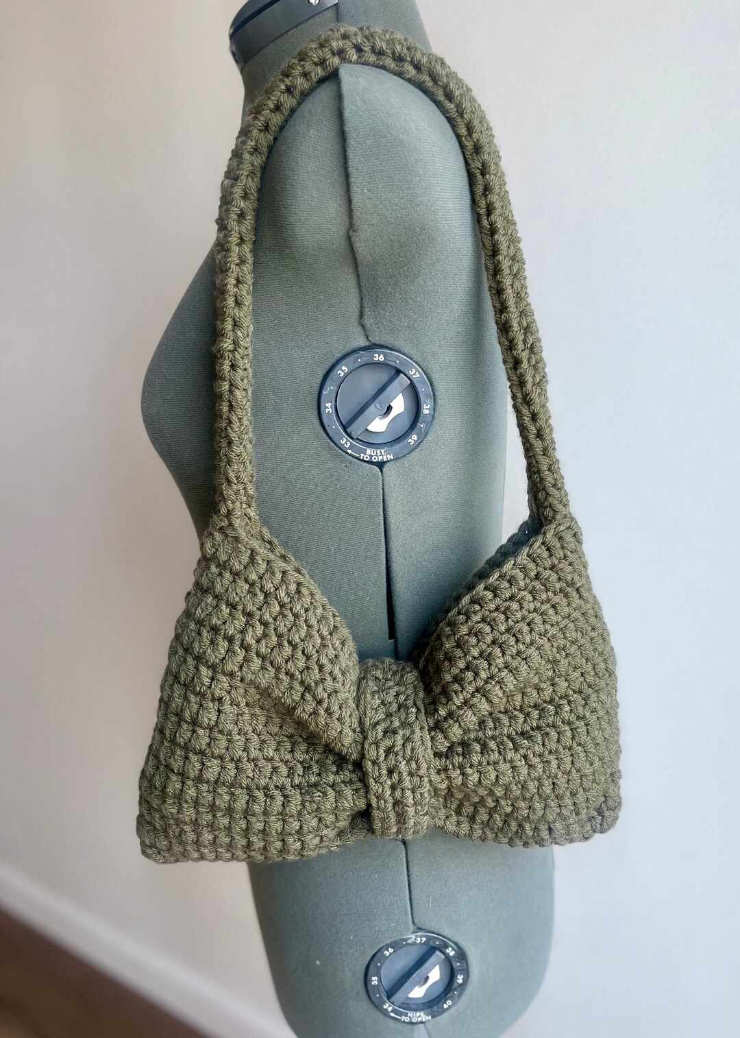 Two-pocket Bow Crochet Bag - Etsy