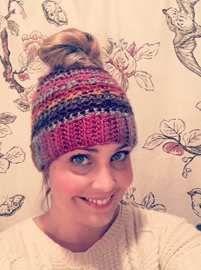 Thin Messy Bun Hat - Etsy