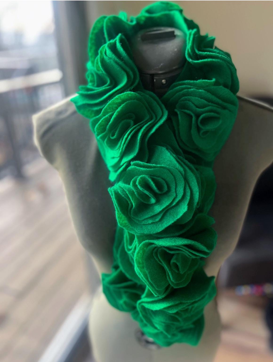 Floral, Handmade, Felt Scarf. - Etsy