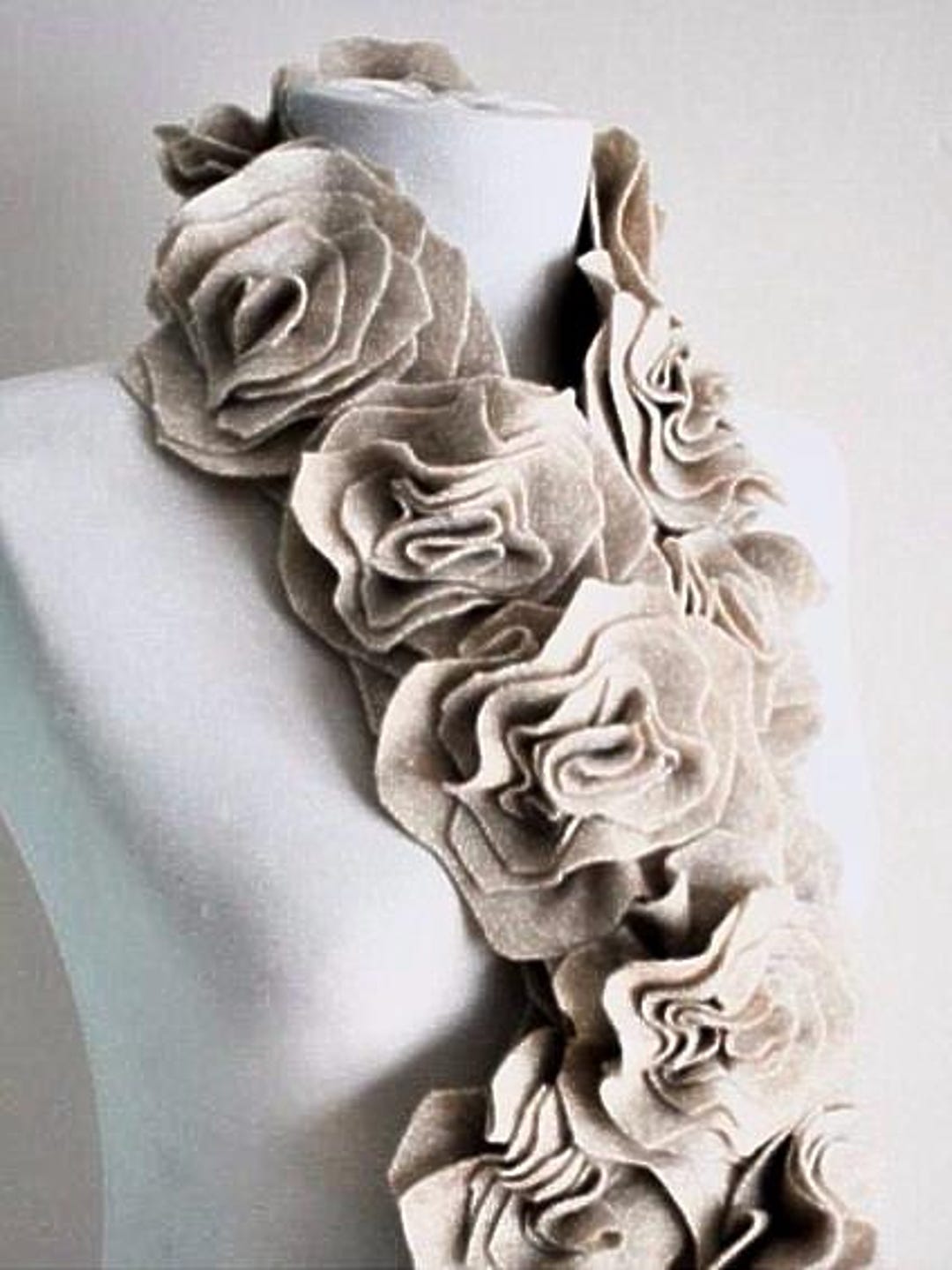 Floral, Handmade, Felt Scarf. - Etsy