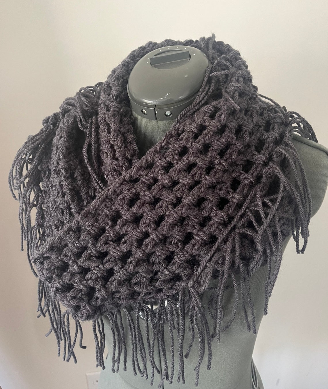 Fringe Infinity Scarf - Etsy