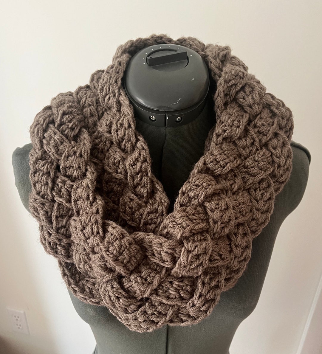 Handmade Crocheted Braid Infinity Scarf - Etsy