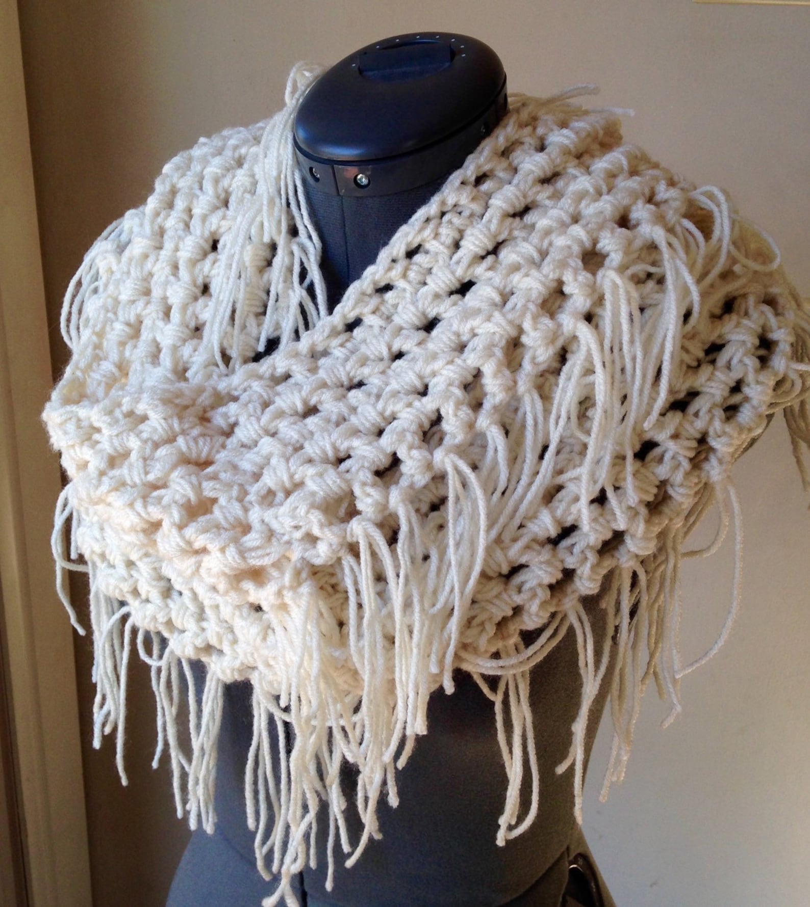 Fringe Infinity Scarf - Etsy