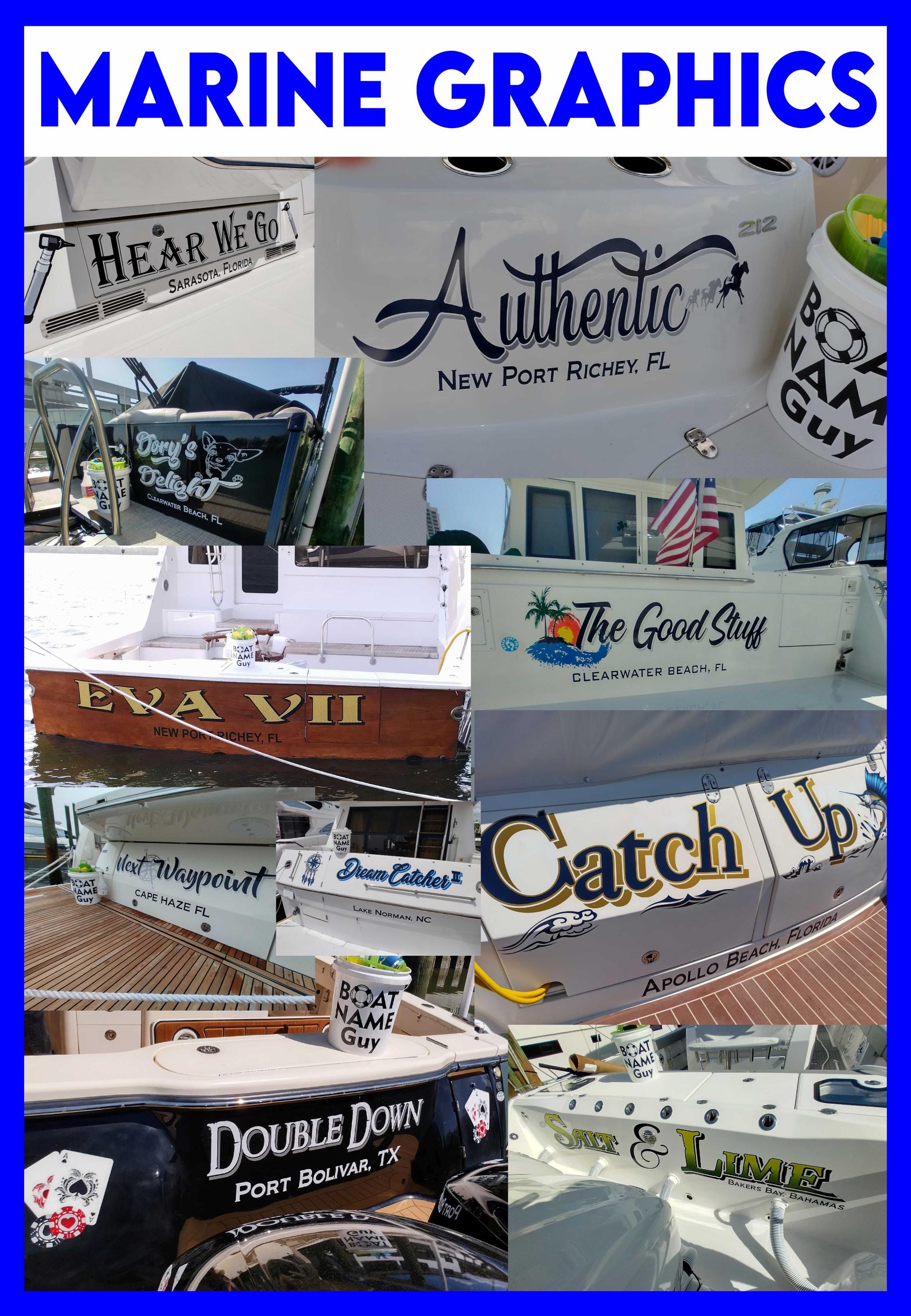 Custom Boat Name Design Add-on – Personalized Graphics & Sizing Options ...