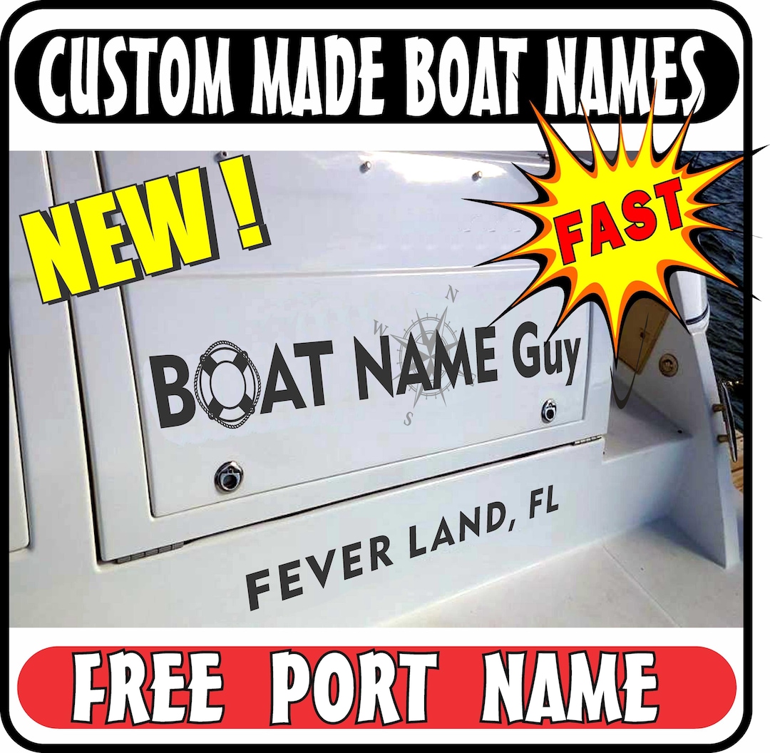 Custom Boat Name Decals - Premium Vinyl Lettering for Boats ...