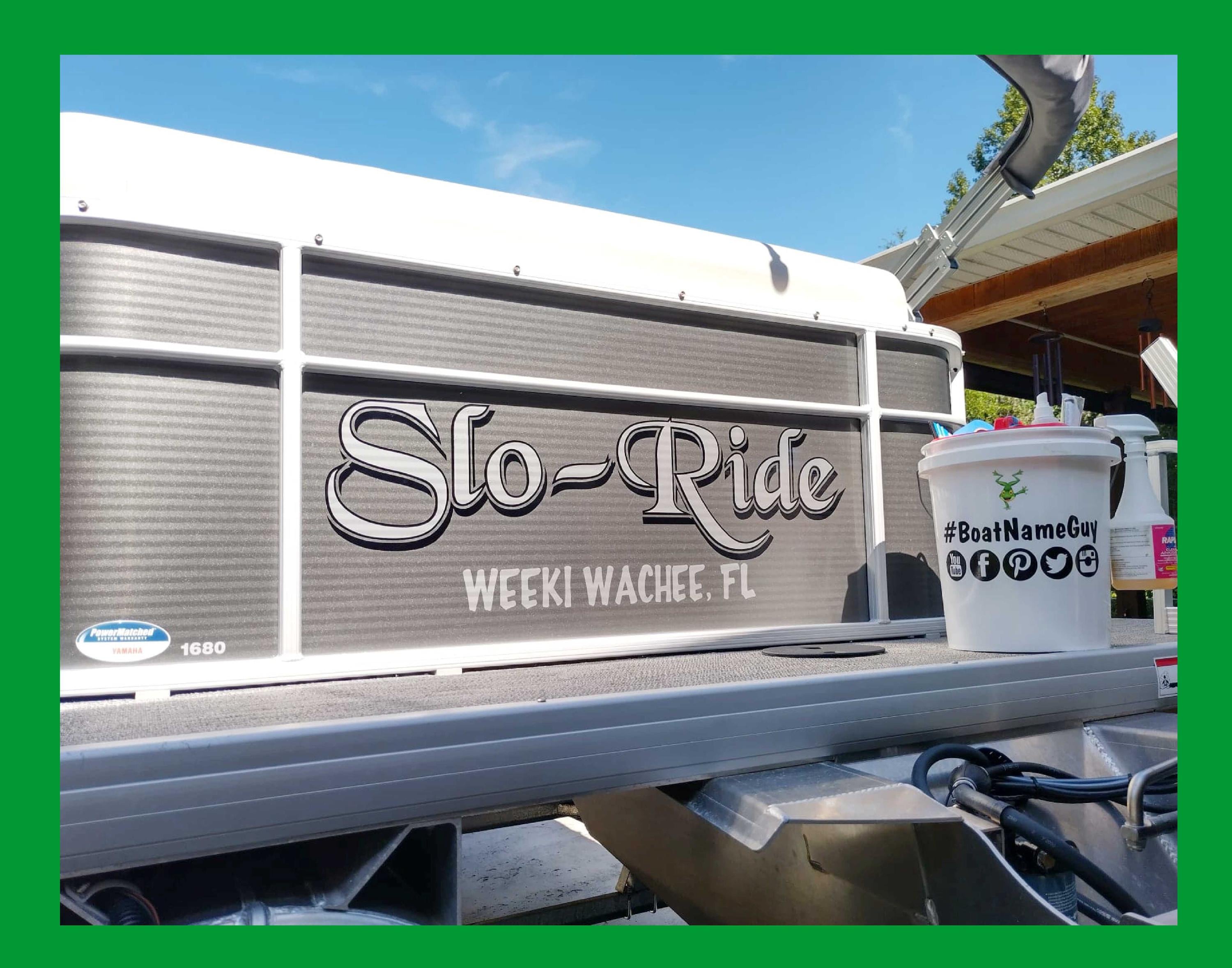 Pontoon Boat Name Decal – Personalized Vinyl Graphics – Fast Custom ...