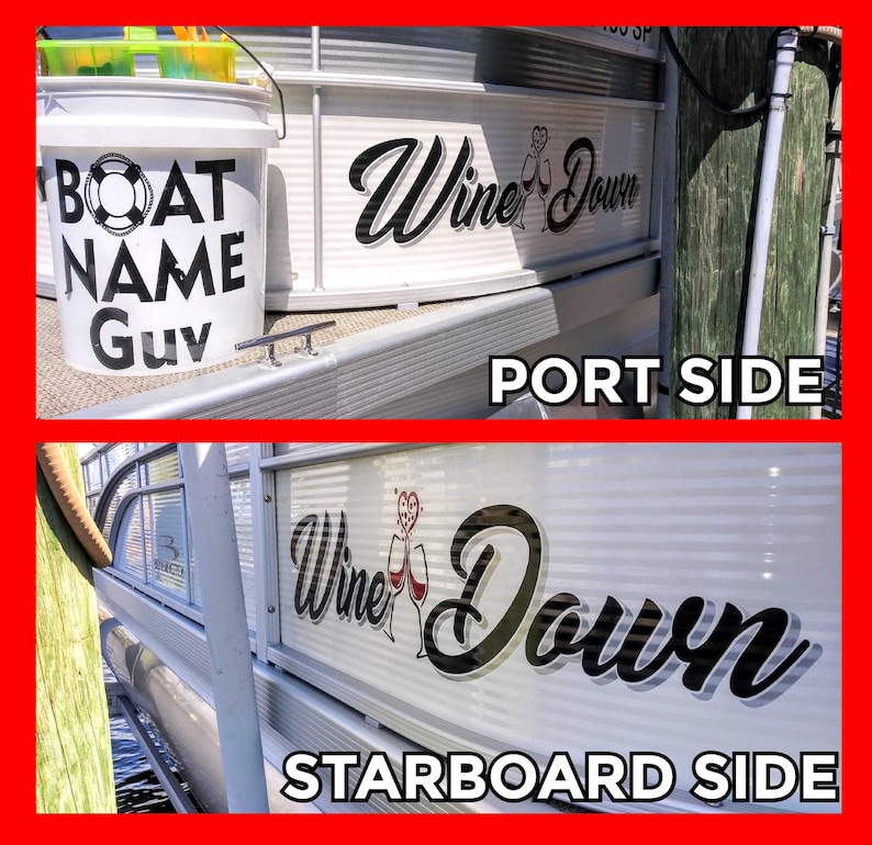 Pontoon Boat Name Decal – Personalized Vinyl Graphics – Fast Custom ...