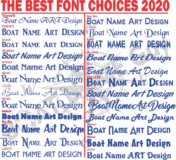 Marine Boat Lettering Graphics