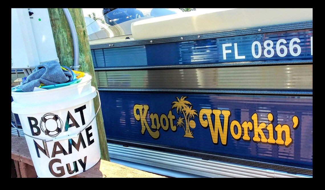 Custom Pontoon Boat Name Decal – Personalized Vinyl Lettering - Etsy