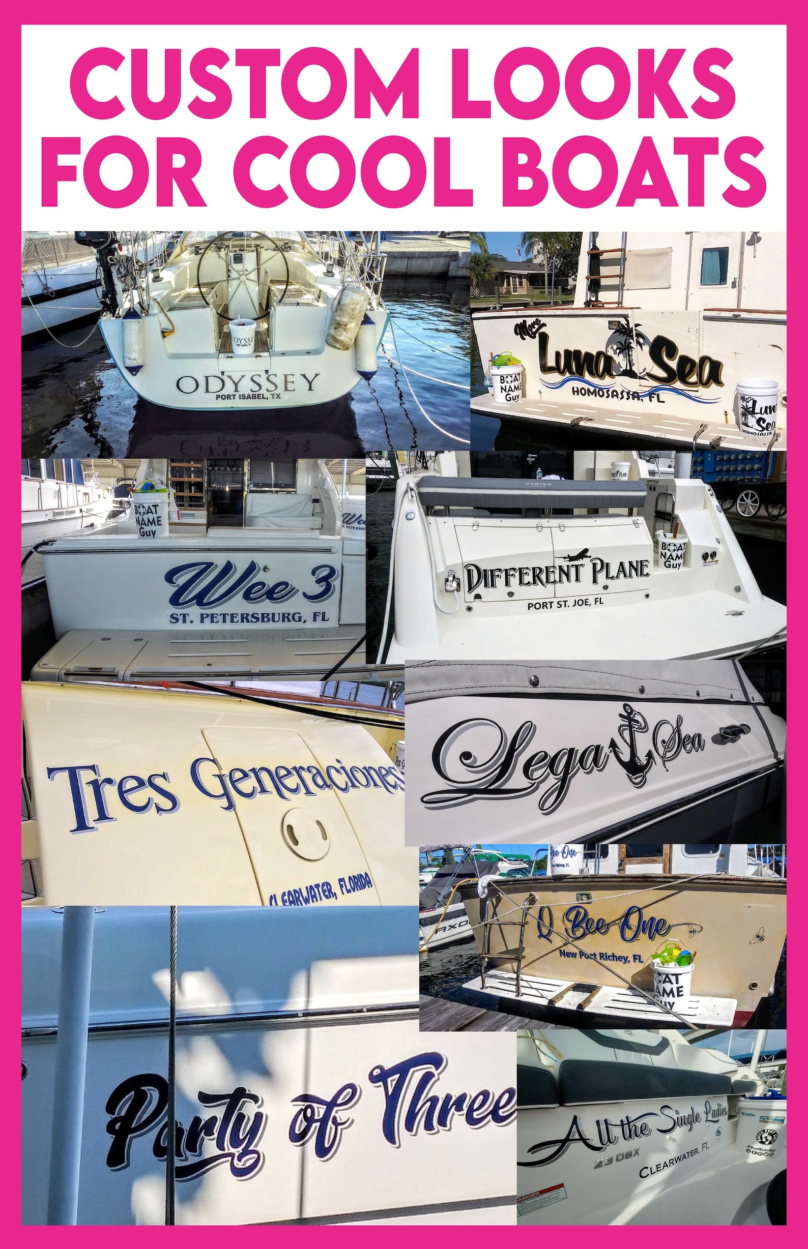 Custom Boat Name Design Add-on – Personalized Graphics & Sizing Options ...
